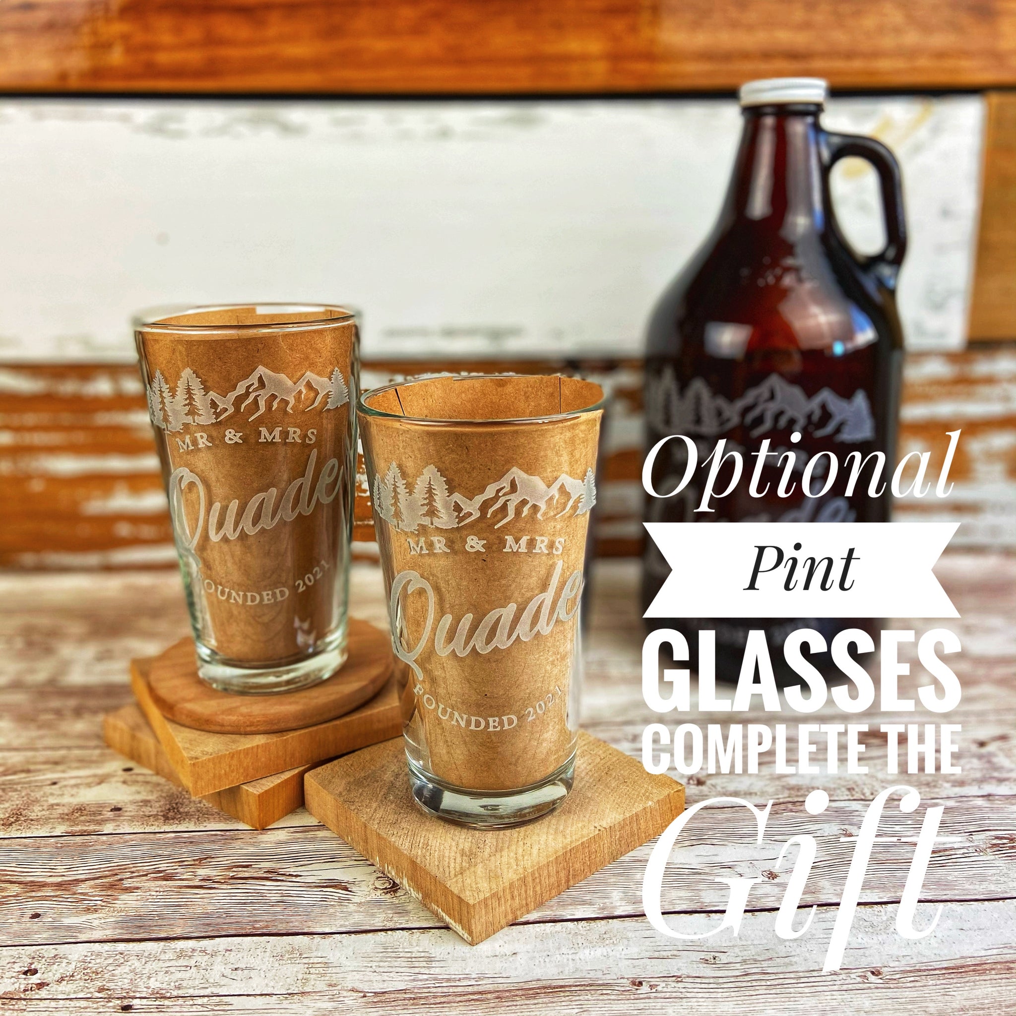 Personalized Couples Growler – NorthBeachArt
